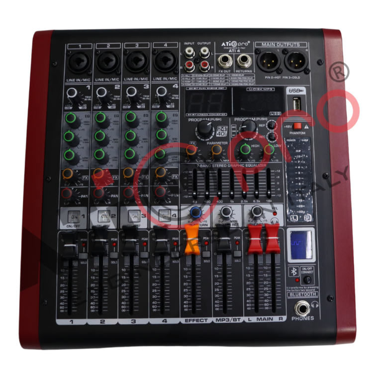 Live Audio Mixer 4 Channel Model ATI4 - Atipro Audio