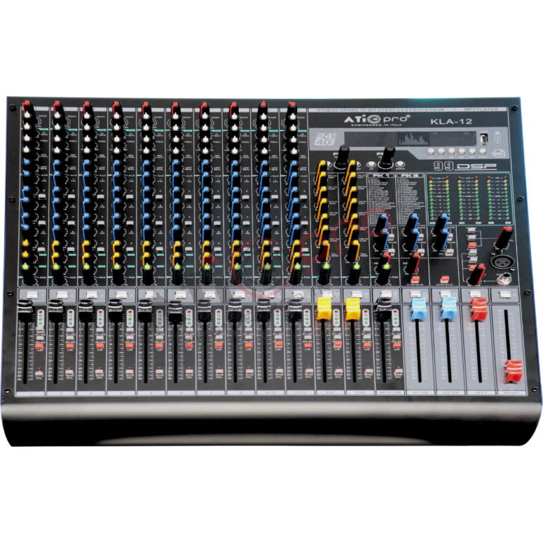 Live Mixer 12 Channel Model KLA12 Mixer - Atipro Audio